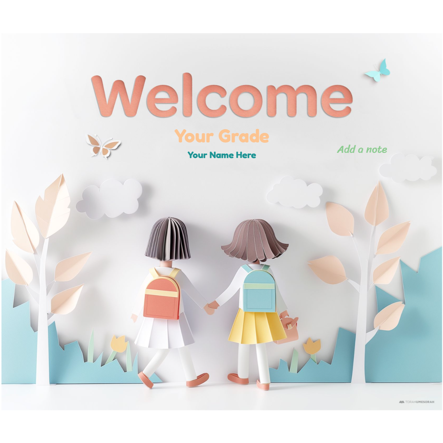 Pastel Origami Welcome Sign – Create Your Own – TU Teacher Center